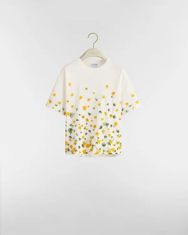 baby dior Tシャツ イエロー サイズ:18（80cm程） T-Shirt with Book Cover Embroidery, Relaxed Fit Yellow and Red